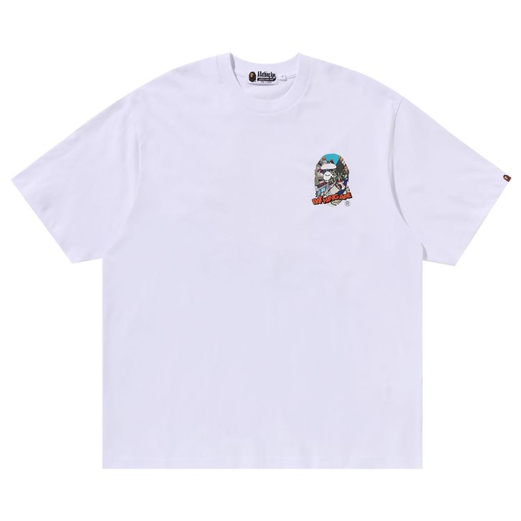 Buy BAPE Comic Art Ape Head Relaxed Fit Tee 'White' - 1K30 109 321 ...