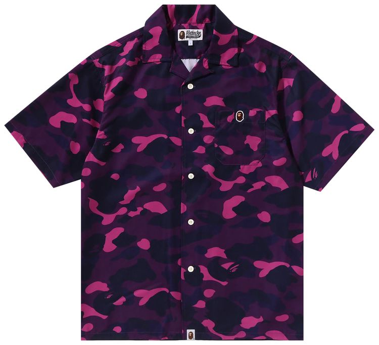 Buy Bape Color Camo Ape Head One Point Shirt Purple 1k30 132 001