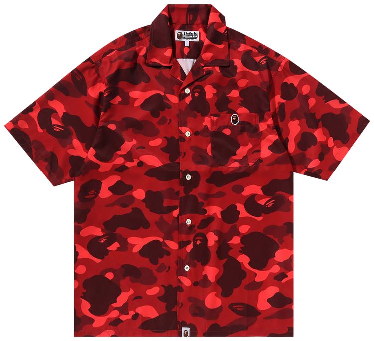 Buy Bape Color Camo Ape Head One Point Shirt Red 1k30 132 001 Red