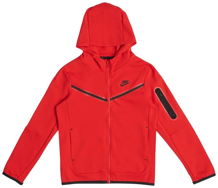 Buy Nike Sportswear Kids Tech Fleece Full Zip Hoodie 'University Red ...