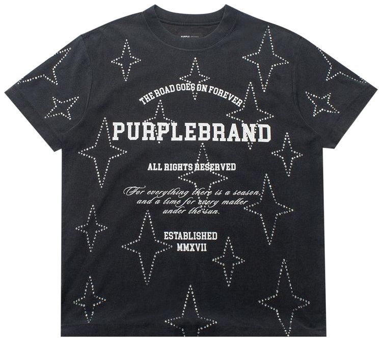 Buy PURPLE BRAND Textured Jersey T-Shirt 'Black' - P104 JSCB324 | GOAT