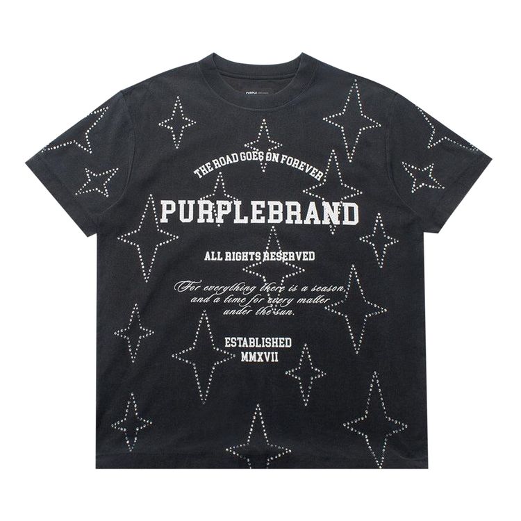 Buy PURPLE BRAND Textured Jersey T-Shirt 'Black' - P104 JSCB324 | GOAT