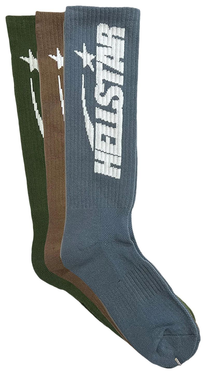 Buy Hellstar Logo Socks (3 Pack) 'Earth Tone' - 9357 1SS240605LS3P EART ...