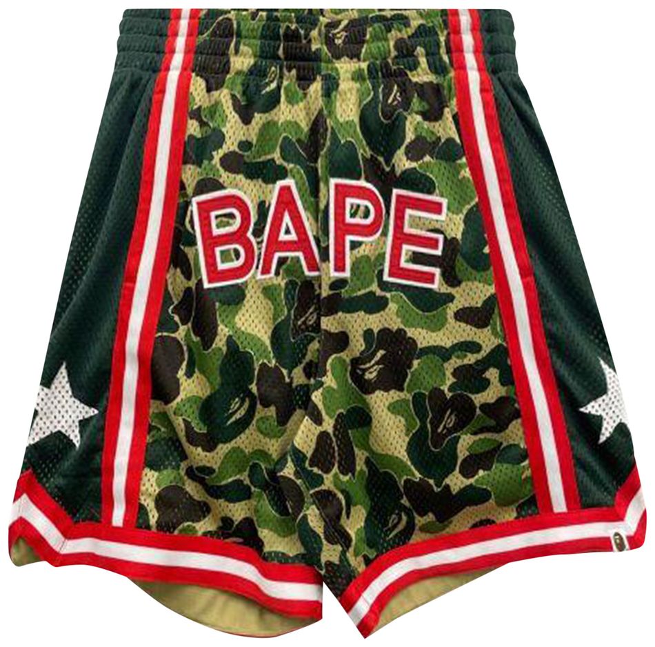 Buy BAPE Basketball Shorts 'Green' - 001SPF801002X GREEN | GOAT