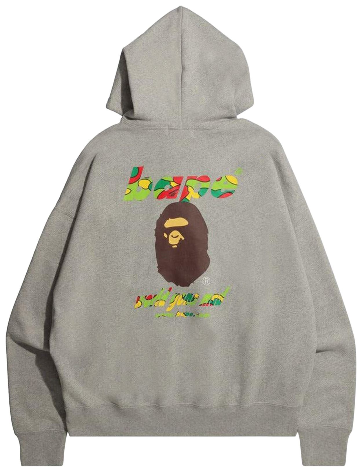 Buy BAPE Sta Camo WGM Ape Head Loose Fit Pullover Hoodie 'Grey' - 1H70 ...
