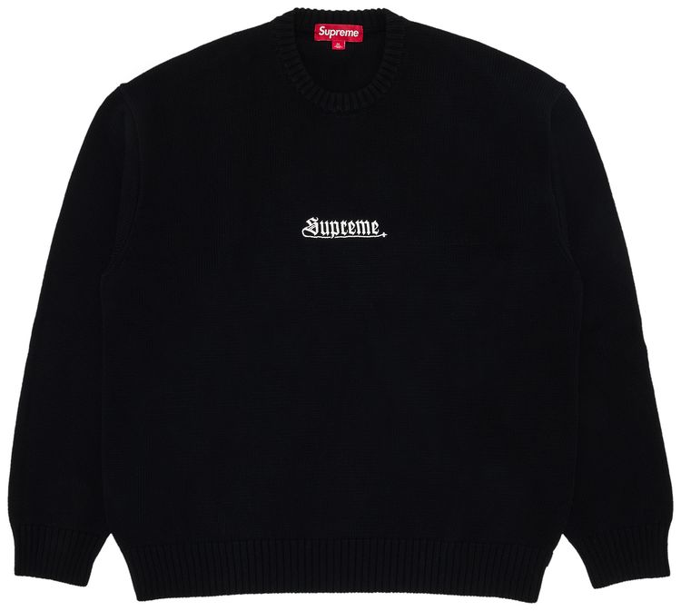 Buy Supreme Old English Sweater 'Black' - SS24SK28 BLACK | GOAT