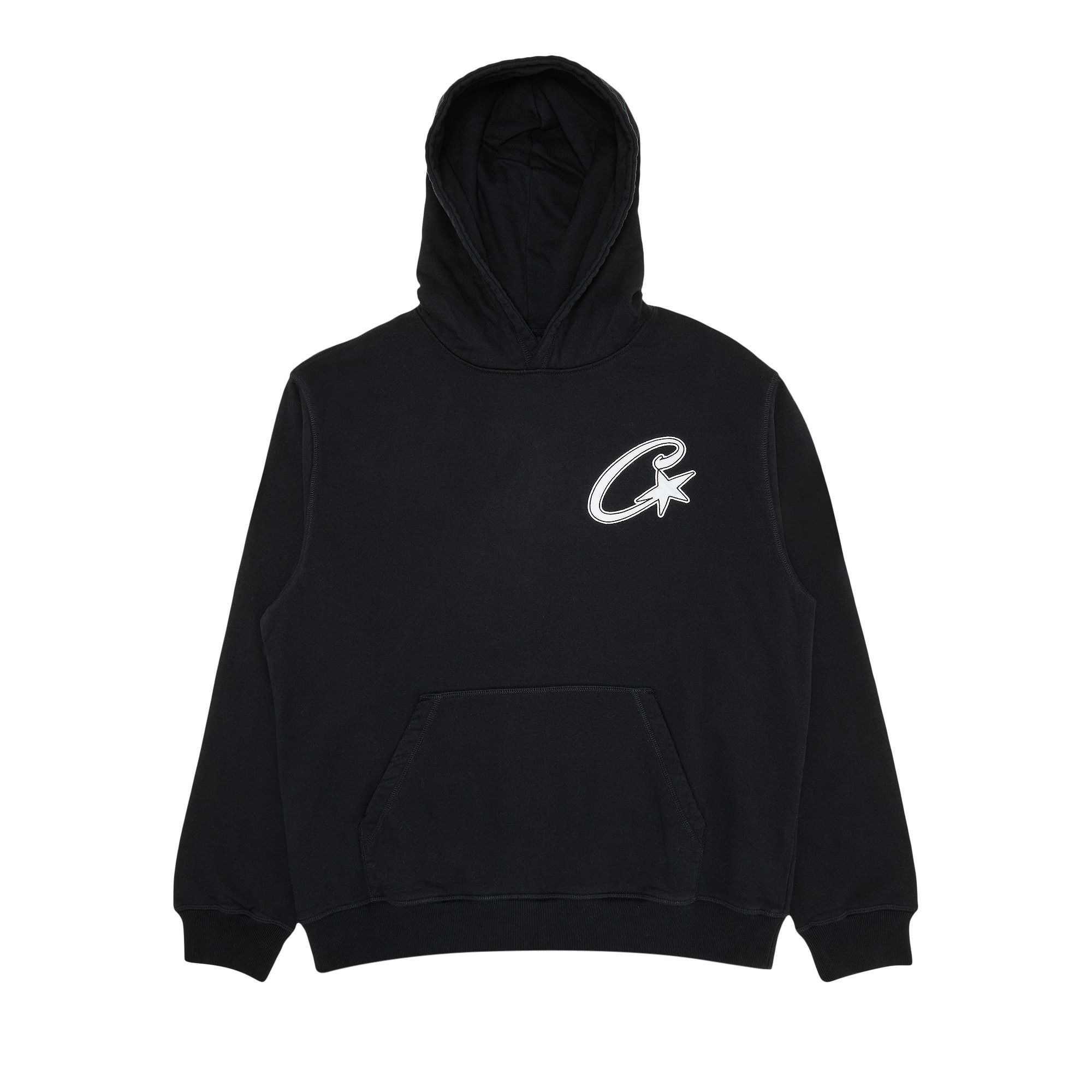 Buy Corteiz Satin C Star Appliqué Hoodie 'Black' - 7892 Buy Corteiz Satin C Star Appliqué Hoodie 'Black' - 7892