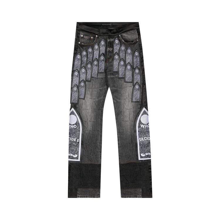 Buy Who Decides War Patched Arch Embroidered Pant 'Coal ...
