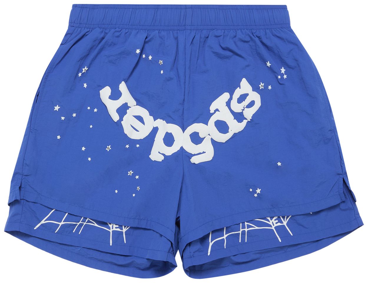 Buy Sp5der OG Web Double Layer Short 'Blue' - M04SH001W2BW | GOAT