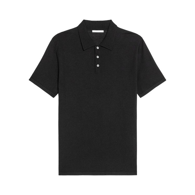 Buy Helmut Lang Knit Polo 'Black' - O01HM704 001 BLAC | GOAT
