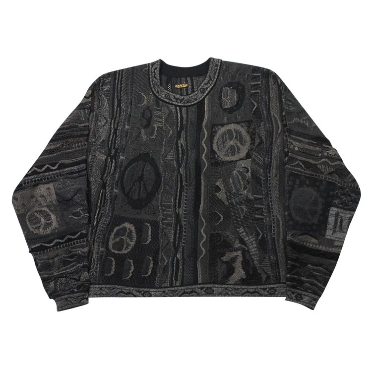 Buy Kapital 7 Gauge Boro Knit Gaudy Sweater 'Black' - EK 970 BLAC | GOAT UK