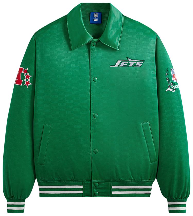 Buy Kith For the NFL: Jets Satin Bomber Jacket 'Luna' - KHM010445 381 ...