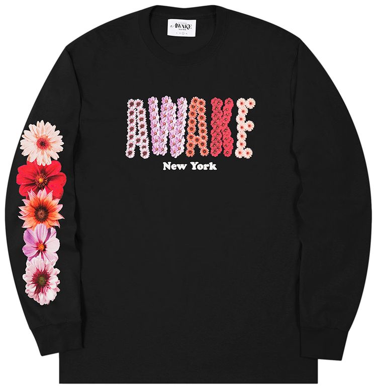 Buy Awake NY Bloom Long-Sleeve Tee 'Black' - AWK SS21 TS002 BLAC | GOAT