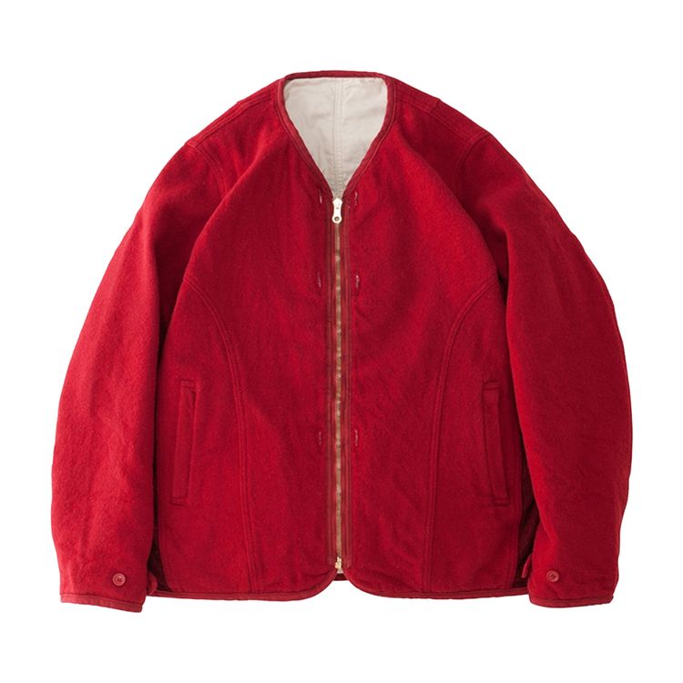 Buy Visvim Wawona Reversible Down Jacket With Li Nep Tweed 'Red ...