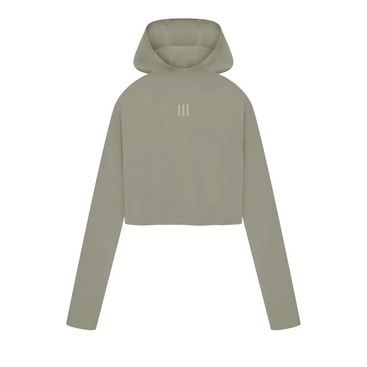 Buy adidas x Fear Of God Athletics Base Layer Crop Hoodie 'Clay ...