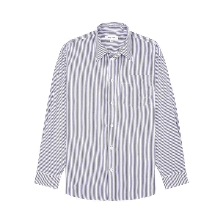 Buy Sporty & Rich SRC Oversized Shirt 'Navy Striped' - SI006S405SW NAVY ...