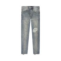 Buy PURPLE BRAND Mid Rise Destroy Paint Jeans 'Blue' - P002 MID | GOAT