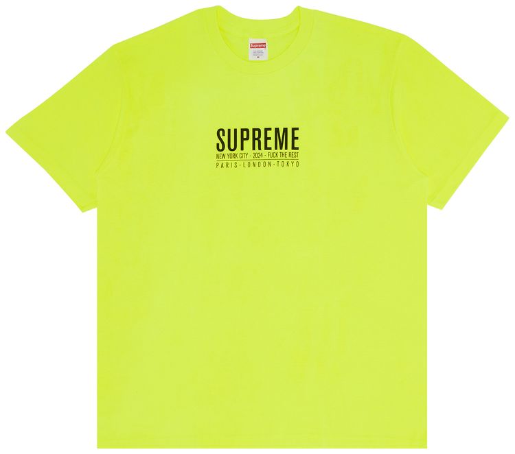 Buy Supreme Paris Tee 'Fluorescent Yellow' - SS24T46 FLUORESCENT YELLOW ...
