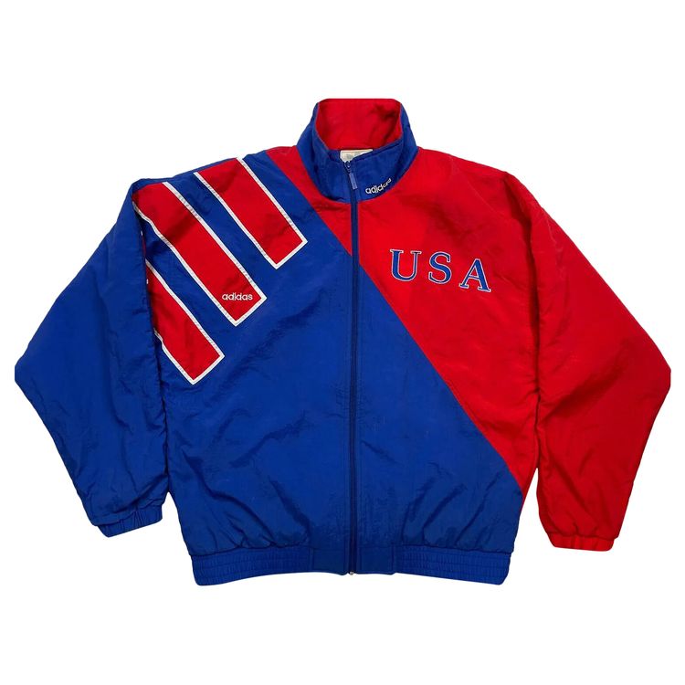 Buy Vintage adidas USA Track Jacket 'Blue/Red' - 0003 119920314VUTJ ...