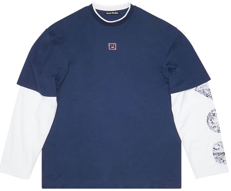 Buy Acne Studios Layered Look T-Shirt 'Navy' - CL0099 GOAT NAVY | GOAT