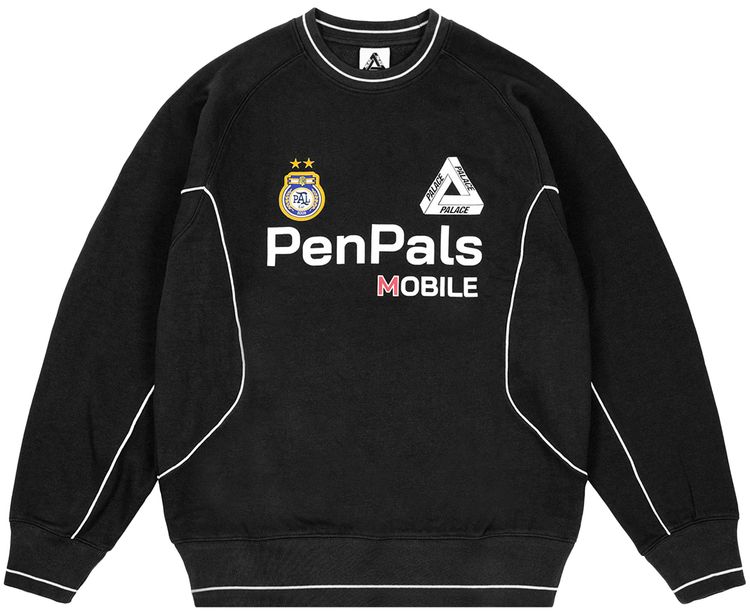 Buy Palace Pen Pals Crew 'Black' - P26CS116 | GOAT