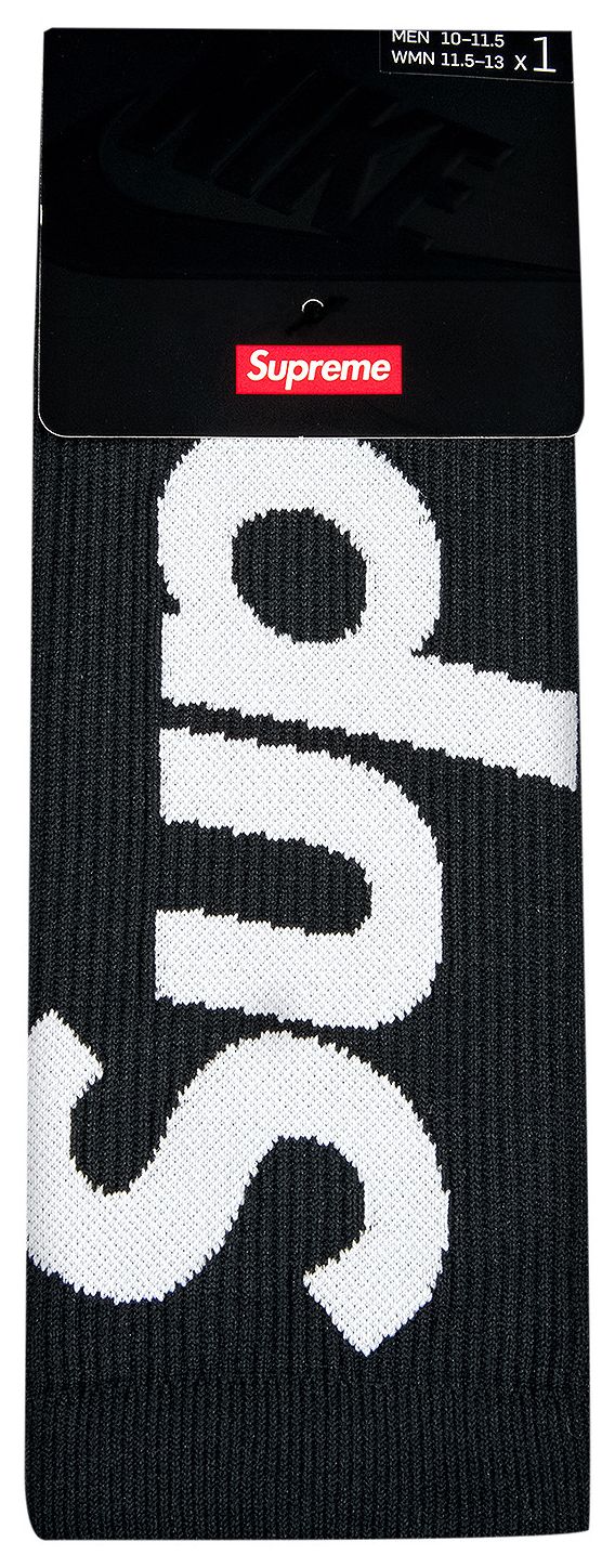 Buy Supreme x Nike Lightweight Crew Socks 'Black' - SS21A6 BLACK | GOAT