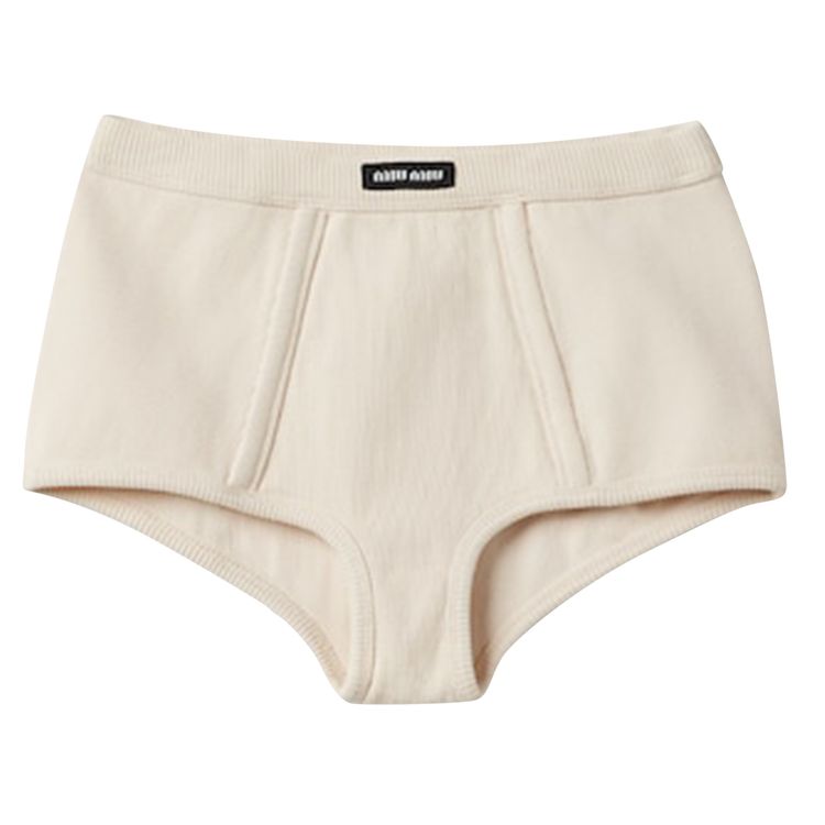 Buy Miu Miu Ribbed Boxer Shorts 'Natural' - SP9445 1464 F0018 | GOAT