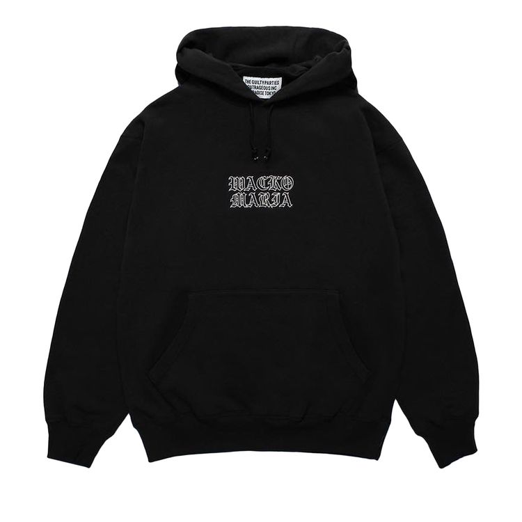 Buy Wacko Maria Middle Weight Pullover Hoodie (Type-2) 'Black' - 24SS WMC SS14 BLAC | GOAT