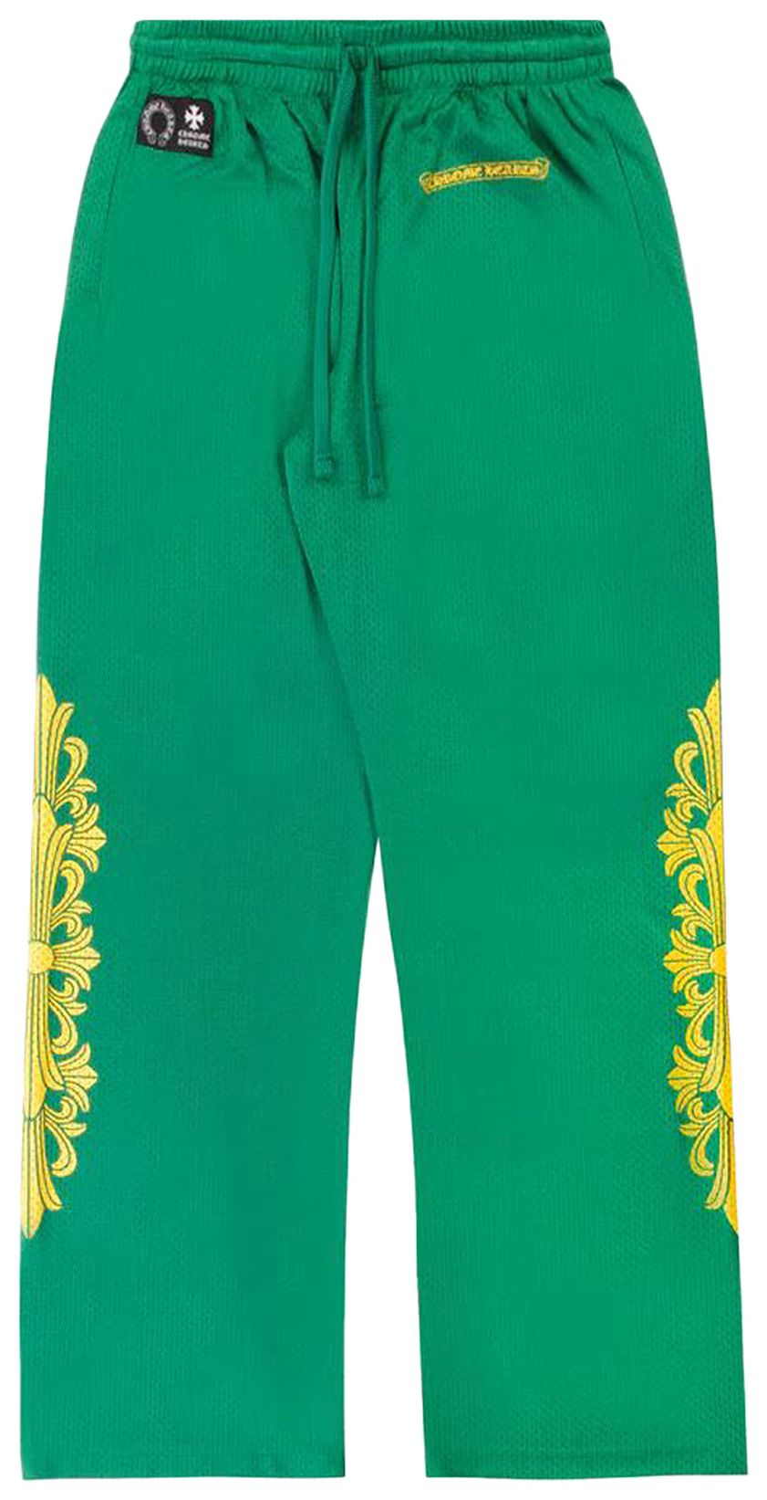 Buy Chrome Hearts Floral Mesh Jersey Pants 'Green/Gold' - 1383 1SS240204FMJP GREE | GOAT