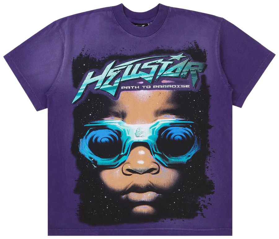 Buy Hellstar Goggle Tee 'Purple' - 9357 1FW230103GT PURP | GOAT