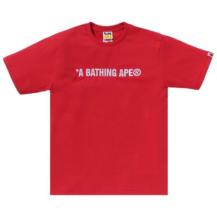 Buy BAPE A Bathing Ape Logo Tee 'Red' - 1K30 110 321 RED | GOAT