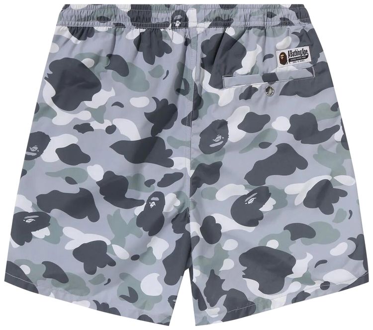 Buy Bape City Camo Ape Head One Point Beach Shorts Grey 1k30 153