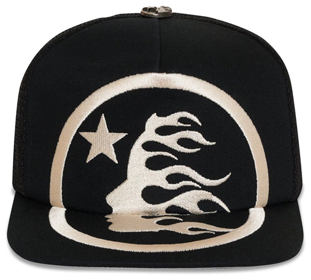 Buy Hellstar Big Logo Trucker Snapback Hat 'Black' - HS01HAT004 BLAC | GOAT