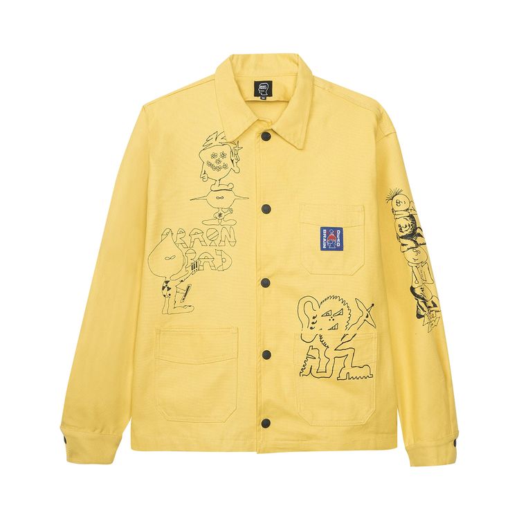 Buy Brain Dead Printed Canvas Chore Coat 'Light Yellow ...