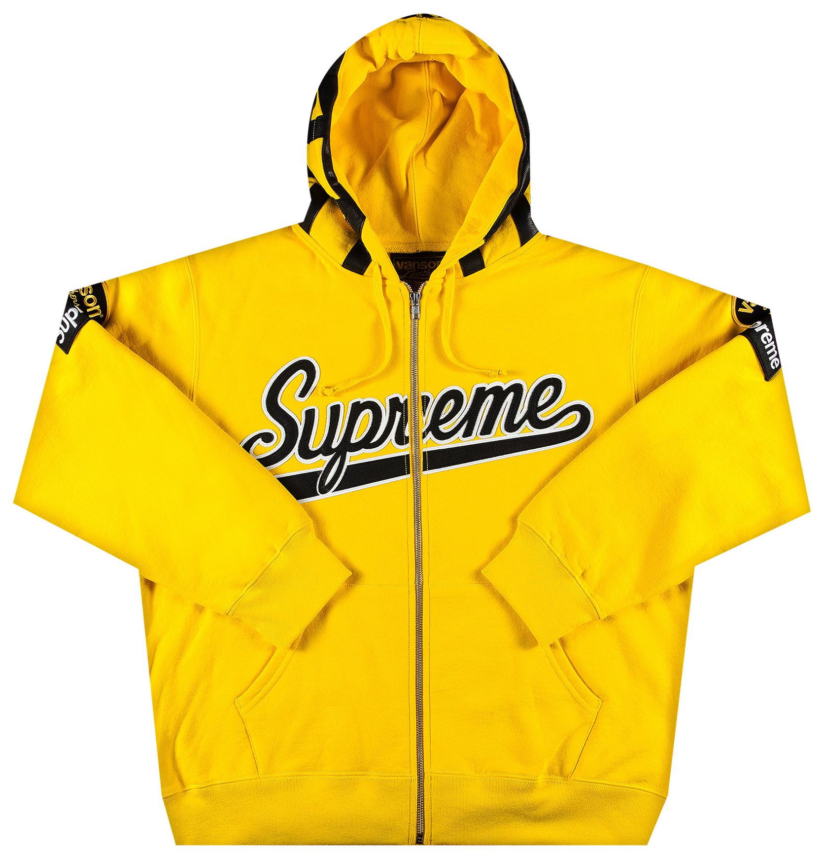 Buy Supreme x Vanson Leathers Spider Web Zip Up Hooded Sweatshirt ...