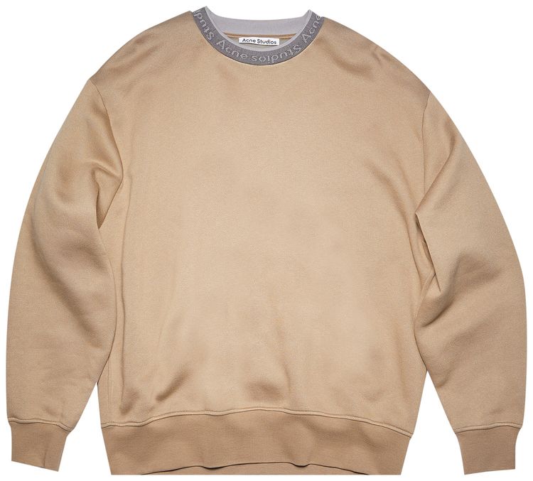 Buy Acne Studios Logo Rib Sweatshirt 'Dark Beige' - BI0144 GOAT DARK | GOAT