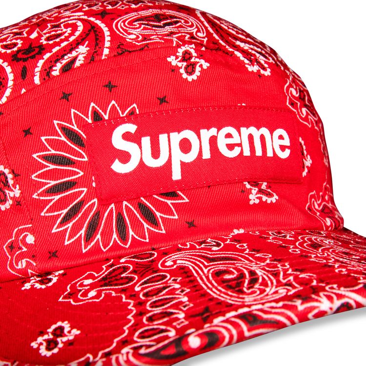 Buy Supreme Bandana Camp Cap 'Red' - SS21H41 RED | GOAT