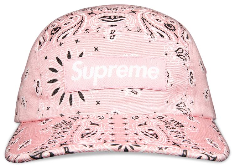 Buy Supreme Bandana Camp Cap 'Pink' - SS21H41 PINK | GOAT