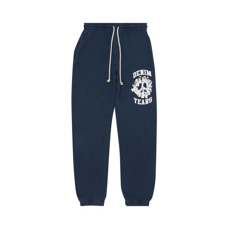 Buy Denim Tears University Sweatpants 'Navy' - 401 020 NAVY | GOAT