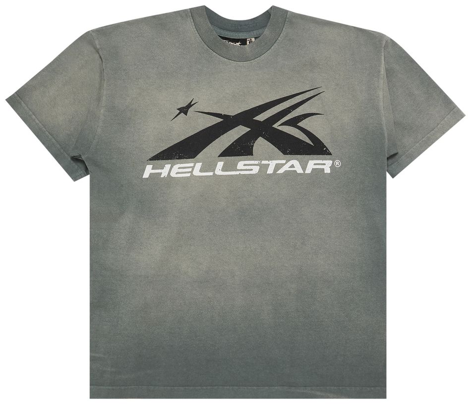 Buy Hellstar Gel Sport Logo T-Shirt 'Grey' - 9357 1SS240103GSLT GREY | GOAT