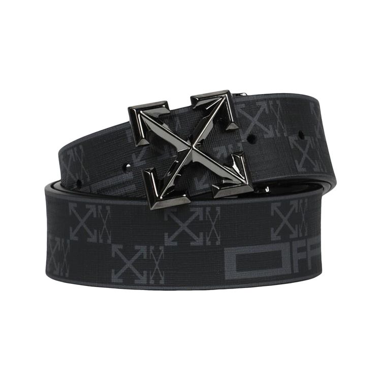 Buy Off-White Monogram Arrow Belt 'Black' - OMRB069S22FAB0011007 | GOAT