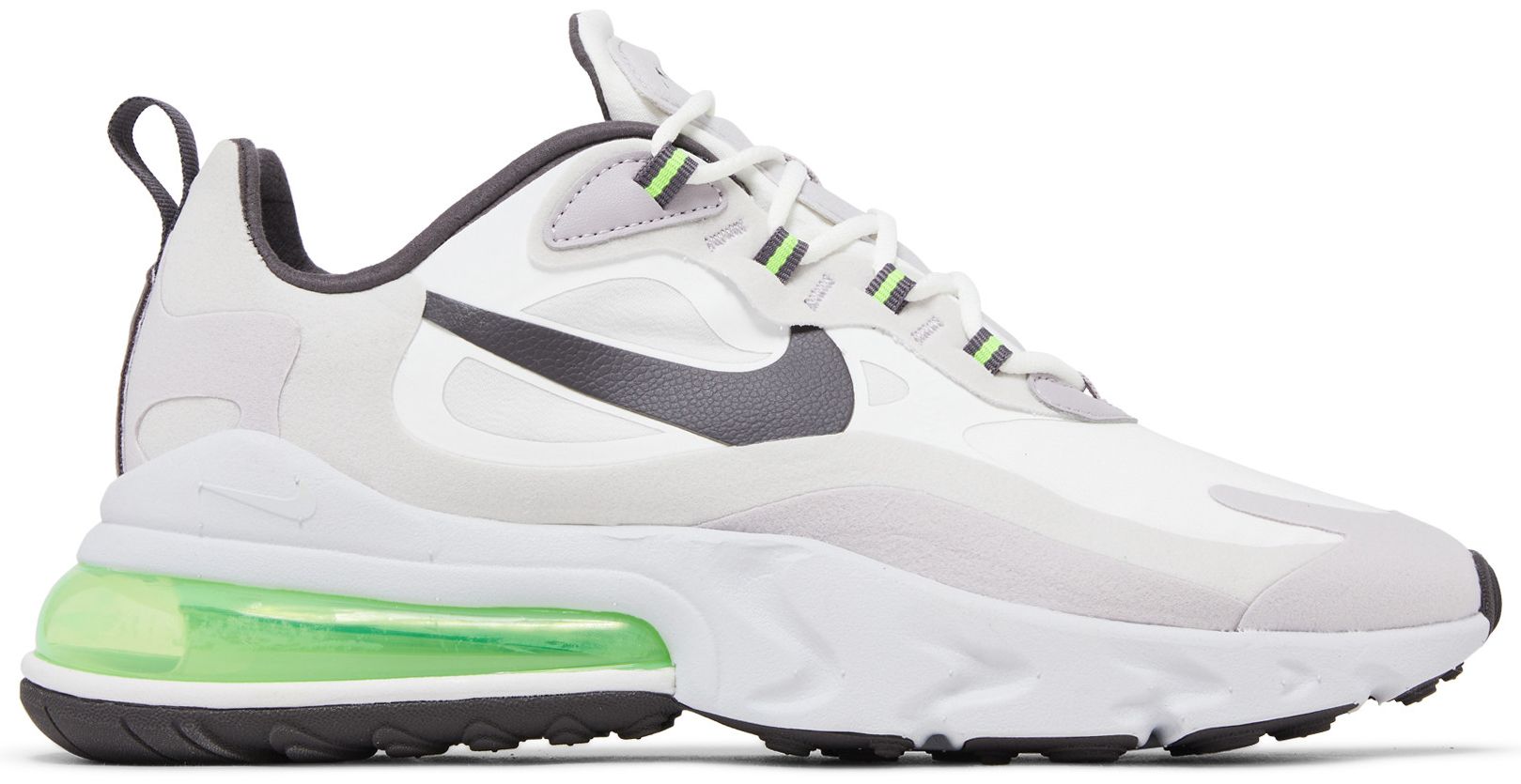 Buy Nike Air Max 270 React 'White Grey Electric Green' - CI3866 100 | GOAT
