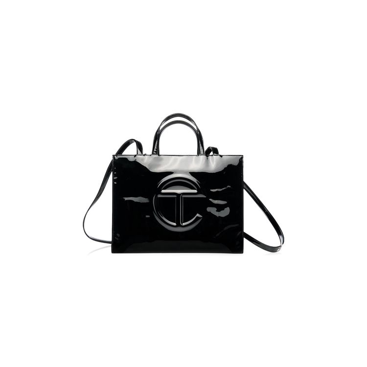 Buy Telfar Medium Shopping Bag 'Black Patent' - TF 012 PTBK M | GOAT