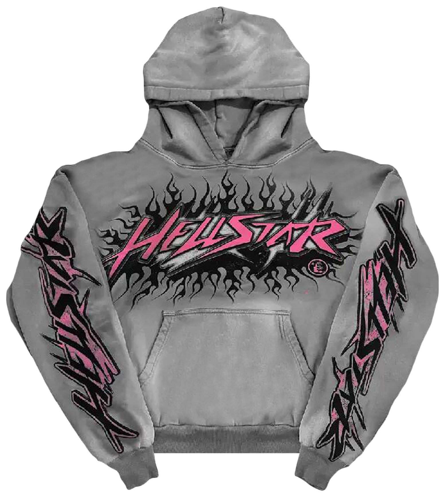 Buy Hellstar Future Flame Hoodie 'Grey' - 9357 1FW230106FFH GREY | GOAT