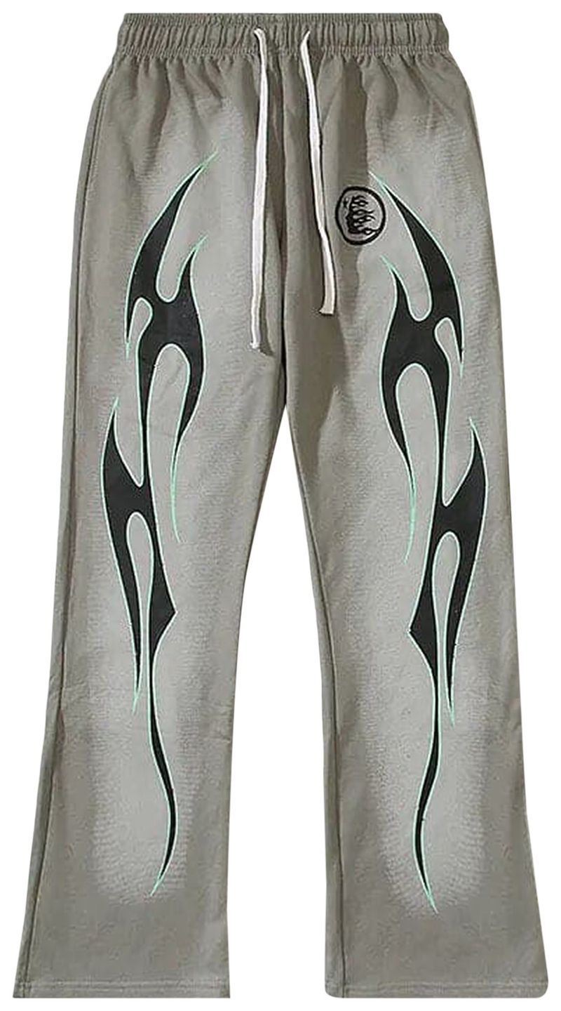 Buy Hellstar Future Flame Sweatpants 'Grey' - 9357 1FW230204FFS GREY | GOAT