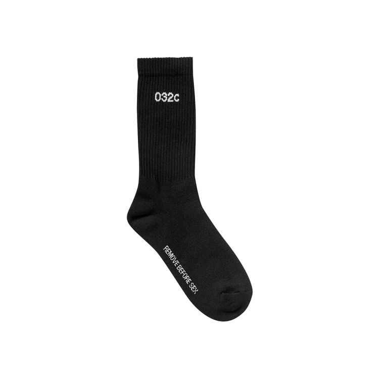 Achetez Des 032c Remove Before Sex Socks Blackwhite 0613 1ss240605rbss Blac Goat Ca