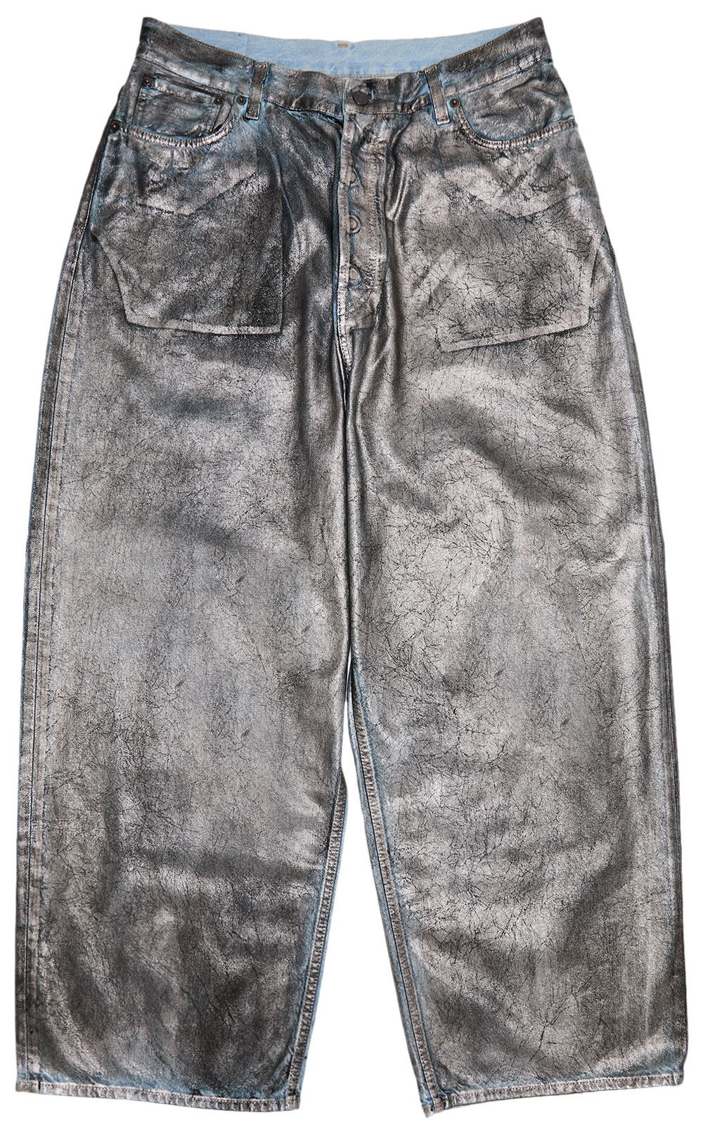 Buy Acne Studios Metallic Jeans 'Silver/Blue' - B00346 GOAT SILV | GOAT