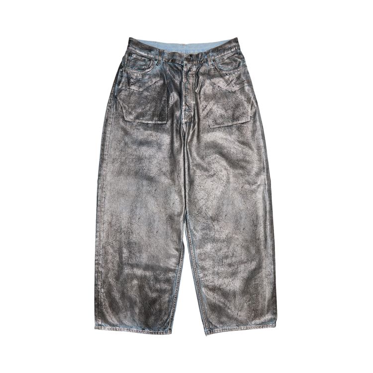Buy Acne Studios Metallic Jeans 'Silver/Blue' - B00346 GOAT SILV | GOAT