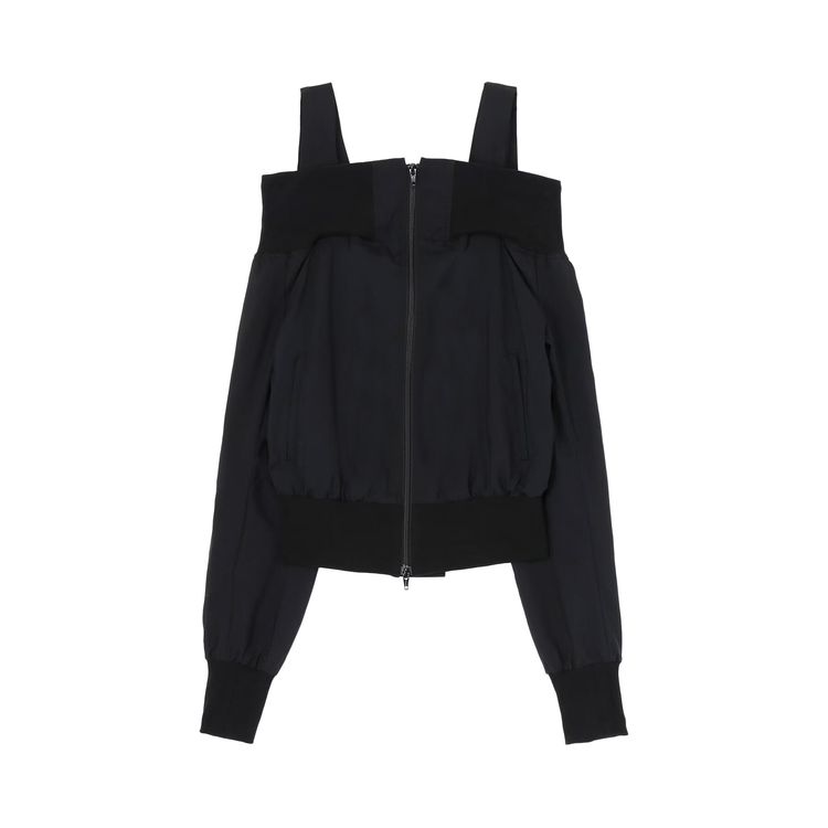 Buy Yohji Yamamoto Regulation Off Shoulder Jacket 'Black' - FY J52 102 ...