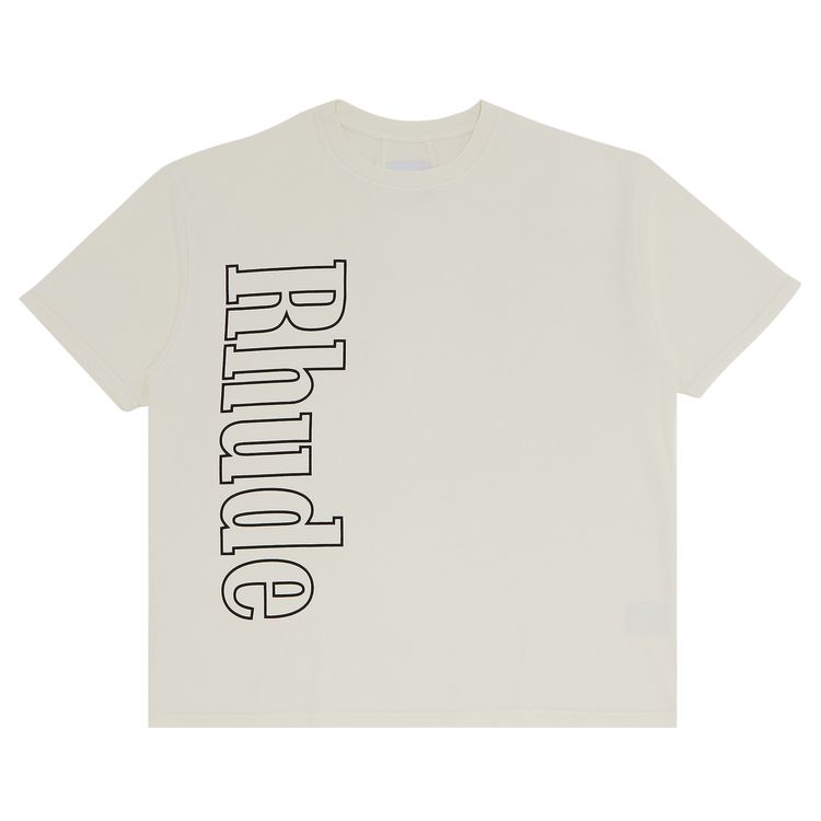 Buy Rhude Side Logo Tee 'Vintage White' - PF24TT08012 | GOAT